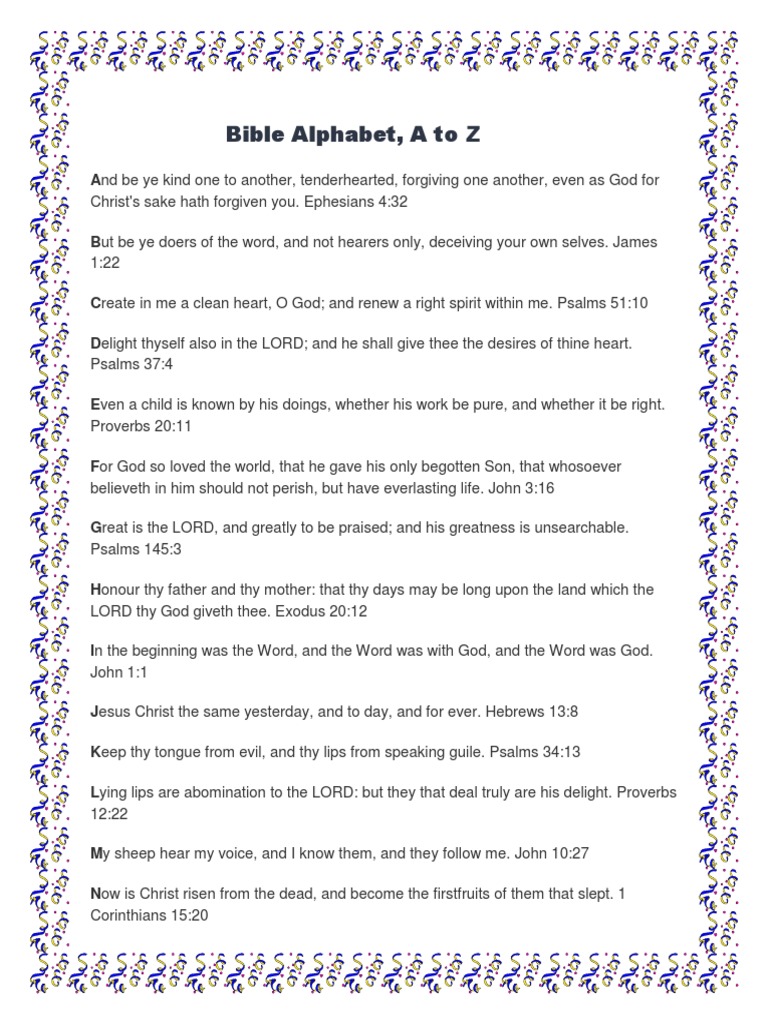 Bible Alphabet, A To Z | PDF