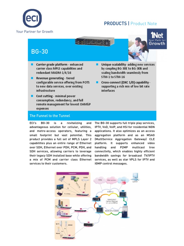 BG 30 Product Note | PDF | Iptv | Computer Standards