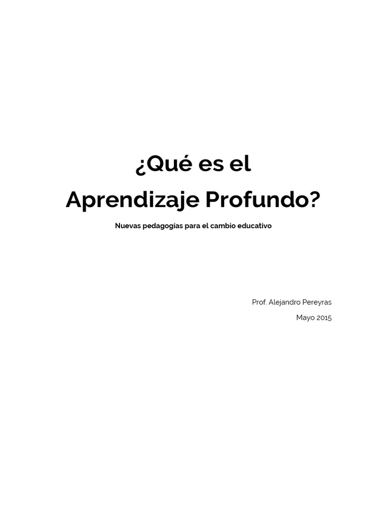 Nuevas Pedagogías para Aprendizaje Profundo | PDF | Evaluación ...