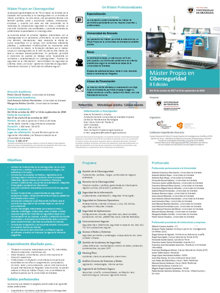 Master en Seguridad | PDF | La seguridad informática | Seguridad