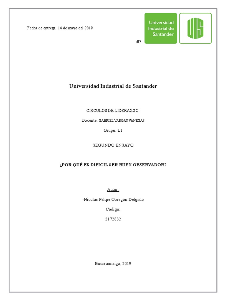 Ser un Buen Observador | PDF | Ensayos | Science