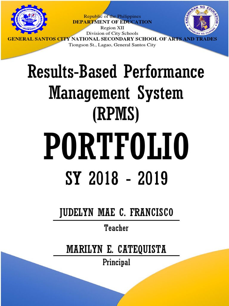 Results-Based Performance Management System (RPMS) : Portfolio | PDF