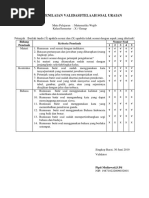 Lembar Validasi Pedoman Wawancara | PDF