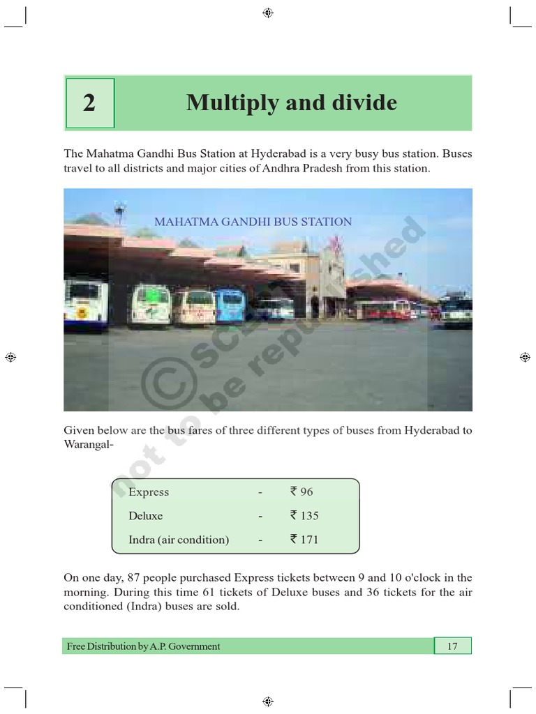 AP Board Class 5 Maths Textbook Chapter 2 PDF | PDF | Division ...