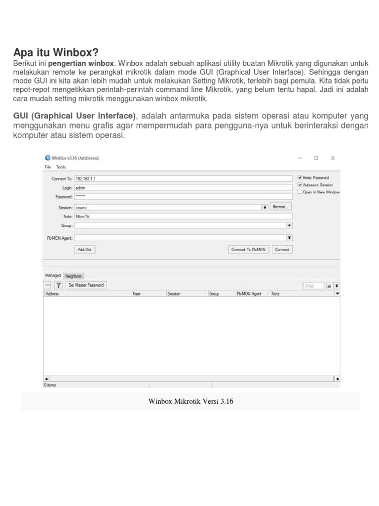 Apa Itu Winbox | PDF