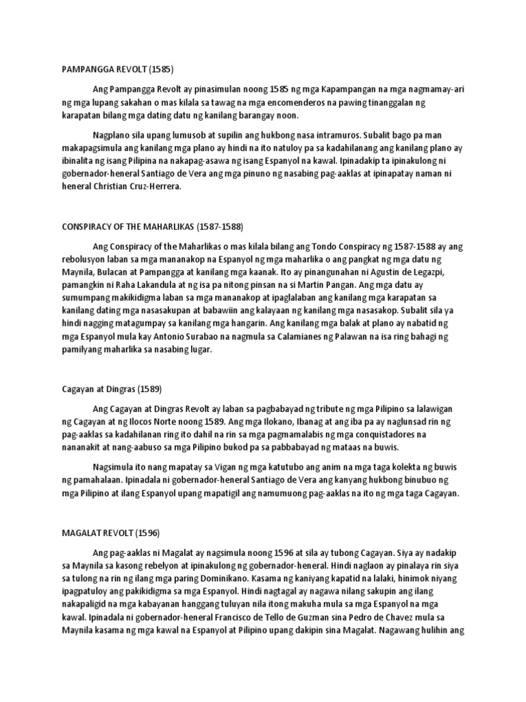 Pampangga Revolt | PDF