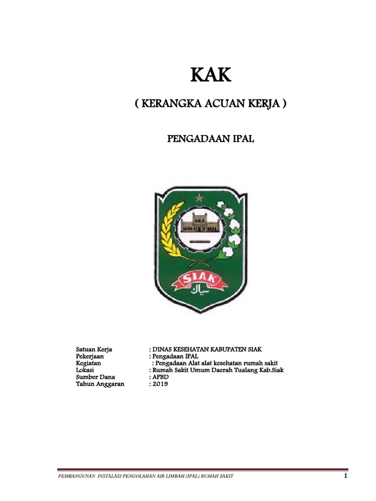 KAK Pengadaan IPAL | PDF