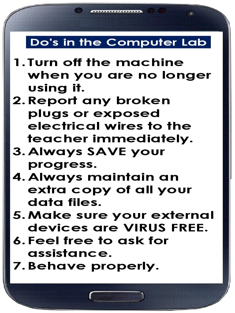 Dos and Donts Inside The Computer Room | PDF