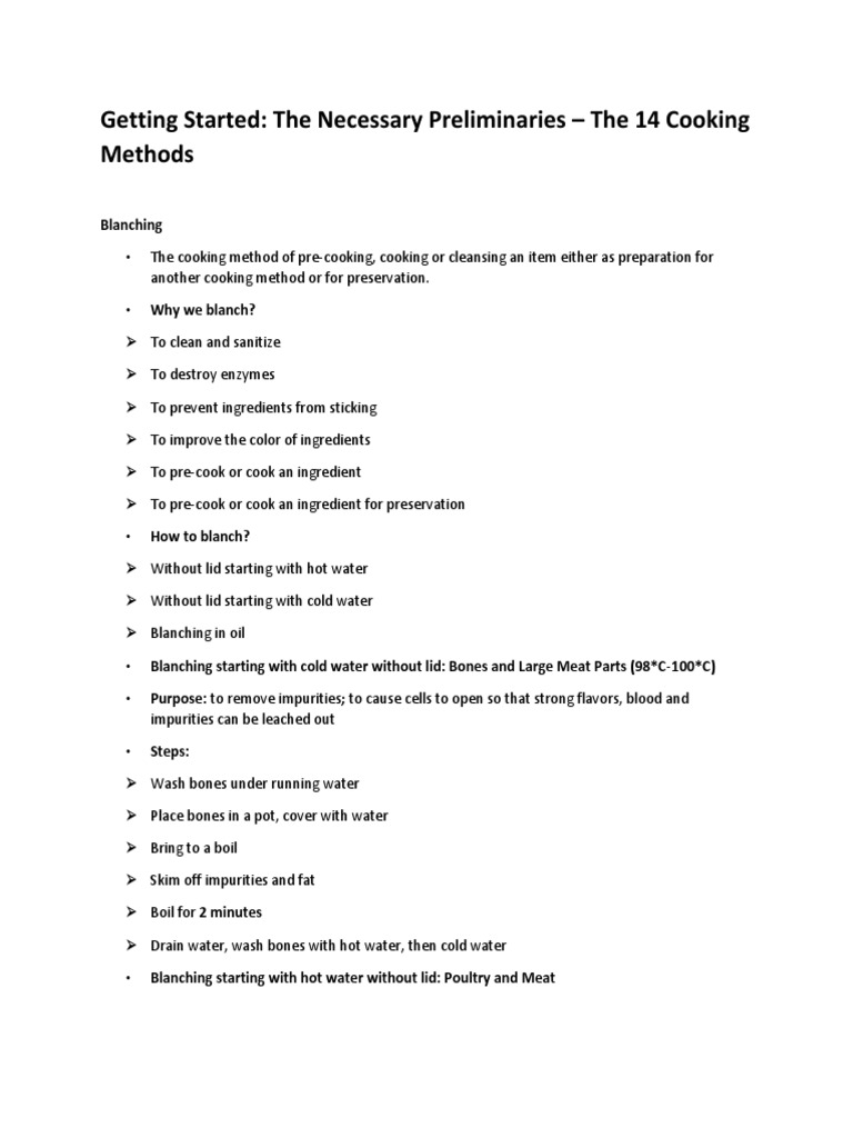 Getting Started: The Necessary Preliminaries - The 14 Cooking Methods ...