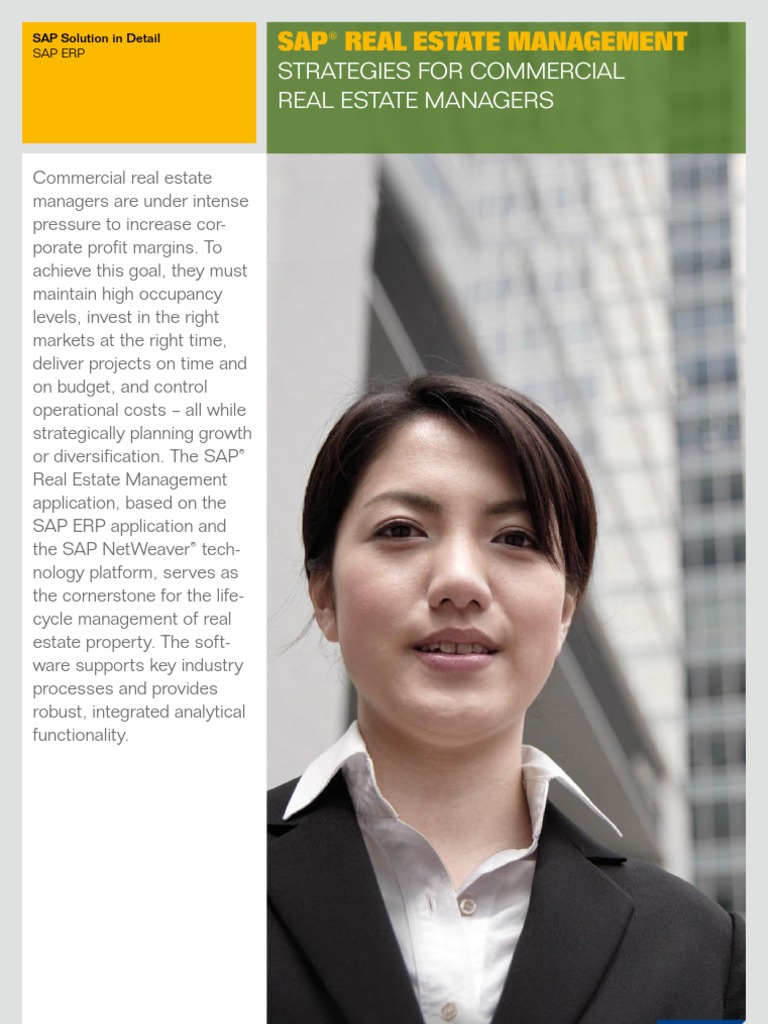 SAP Real Estate Management | PDF | Lease | Property Management