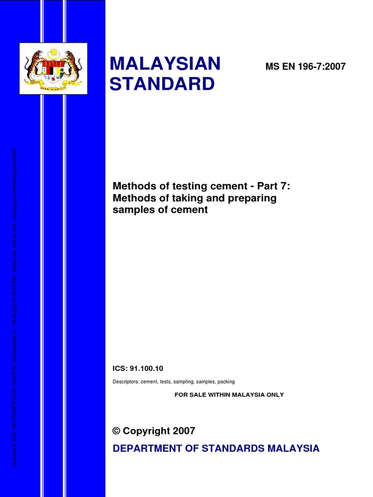 MS en 196 | PDF | Standardization | Malaysia