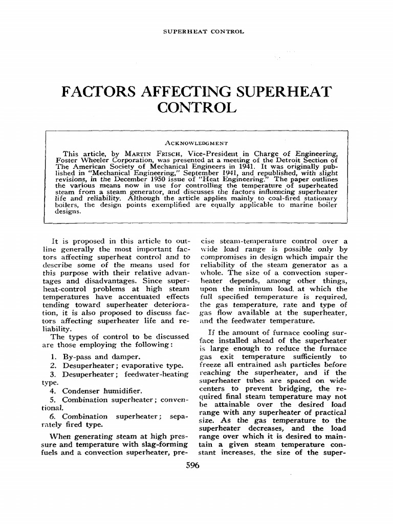 Superheat Control for Engineers | PDF | Boiler | Furnace