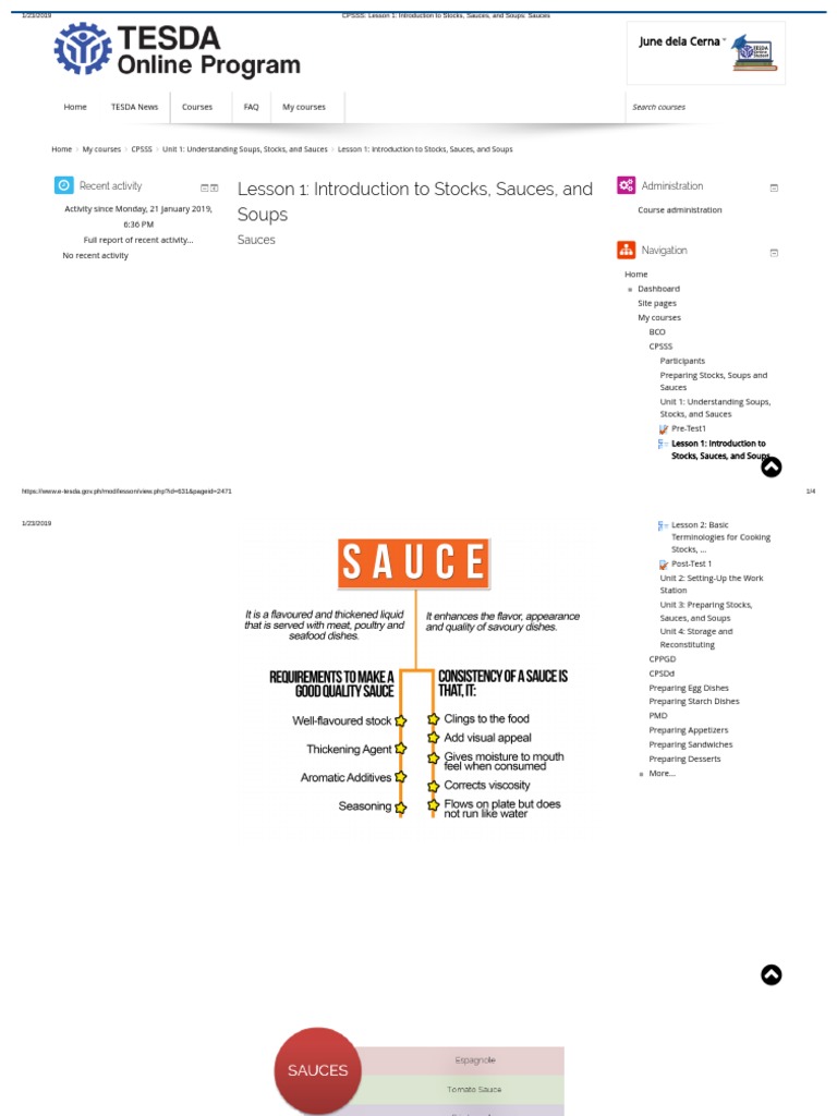 Lesson 1: Introduction To Stocks, Sauces, and Soups | PDF | Soup | Cuisine