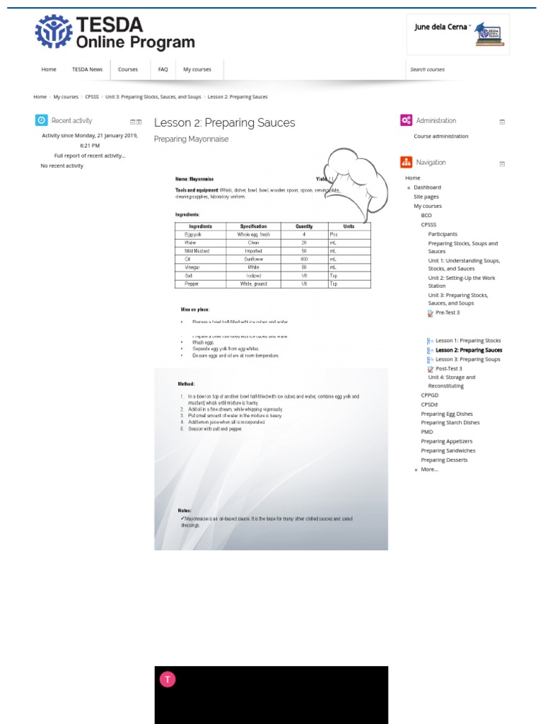 Lesson 2: Preparing Sauces | PDF