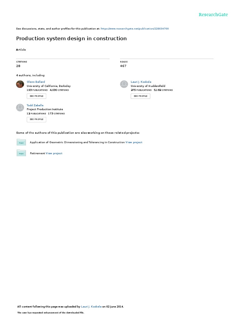 Production System | PDF | Operations Management | Lean Manufacturing