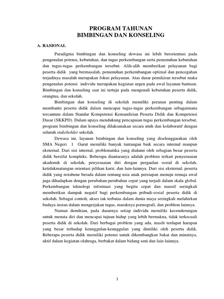Program BK Sma X Bu Susi Sman 1 Garut | PDF