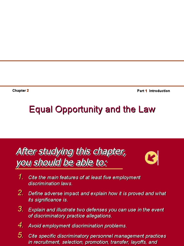 2 Equal Emloyment & Law | PDF | Disparate Impact | Sexual Harassment