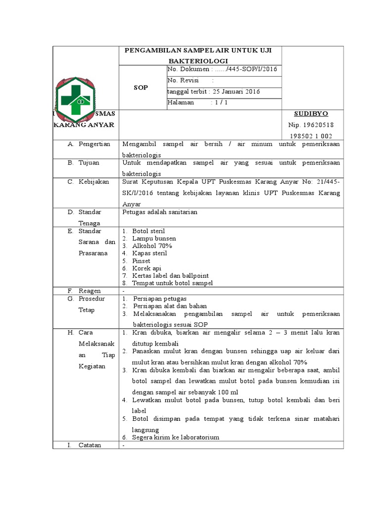 Sop Kesling NEW | PDF