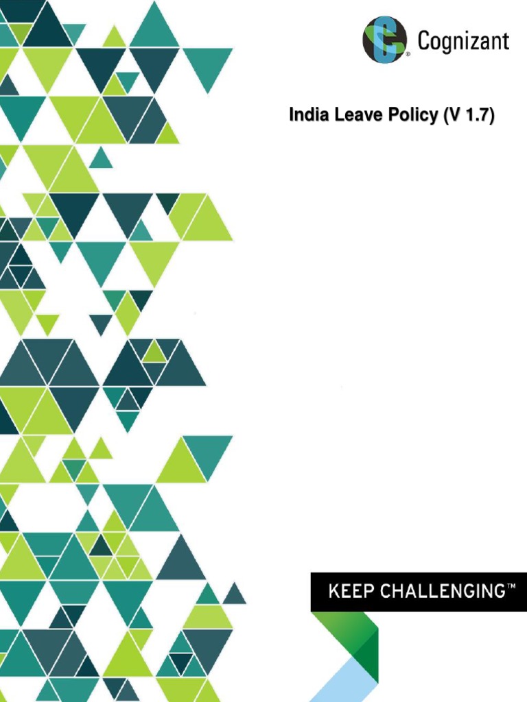 Cognizant India Leave Policy Overview | PDF | Parental Leave | Vacation