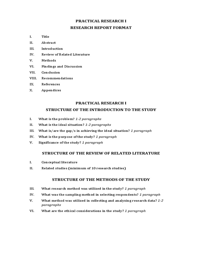Practical Research Format | PDF
