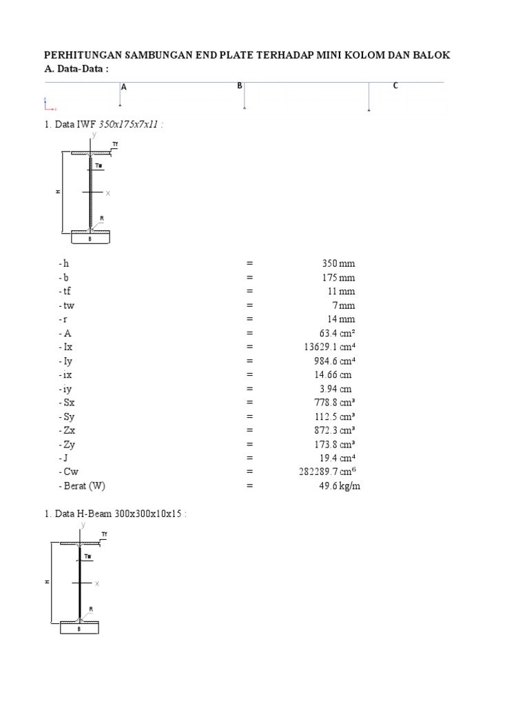 Perhitungan Sambungan End Plate Baja | PDF | Civil Engineering ...