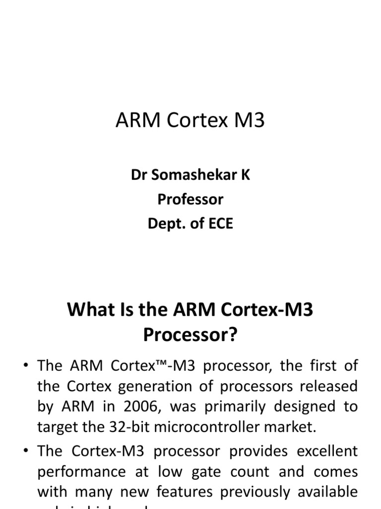 ARM - Module 1 | PDF | Arm Architecture | Microcontroller