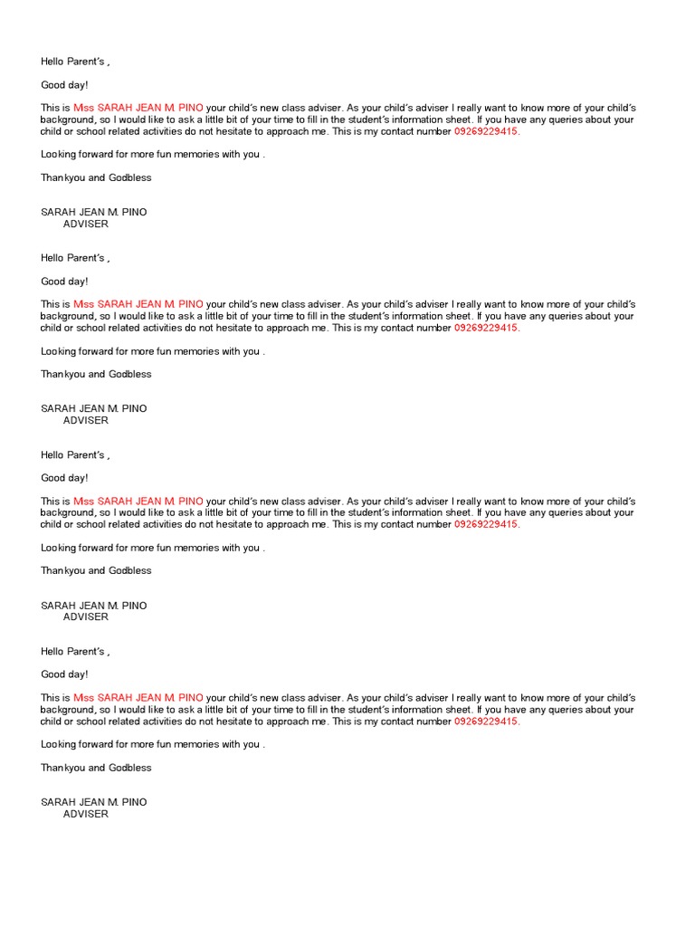 Miss Sarah Jean M. Pino 09269229415 | PDF
