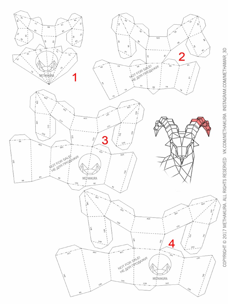 Methakura Papercraft Templates 2017 | PDF