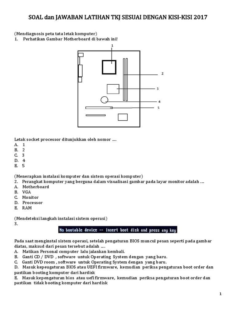 Contoh Soal Un 2017 | PDF