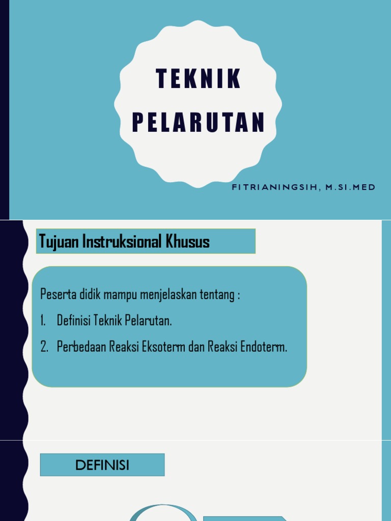 Teknik Pelarutan dan Reaksi Energi | PDF