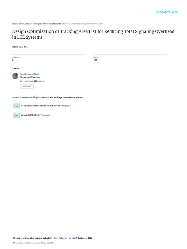 Tracking Area Update in Lte | PDF | Markov Chain | Mathematical ...