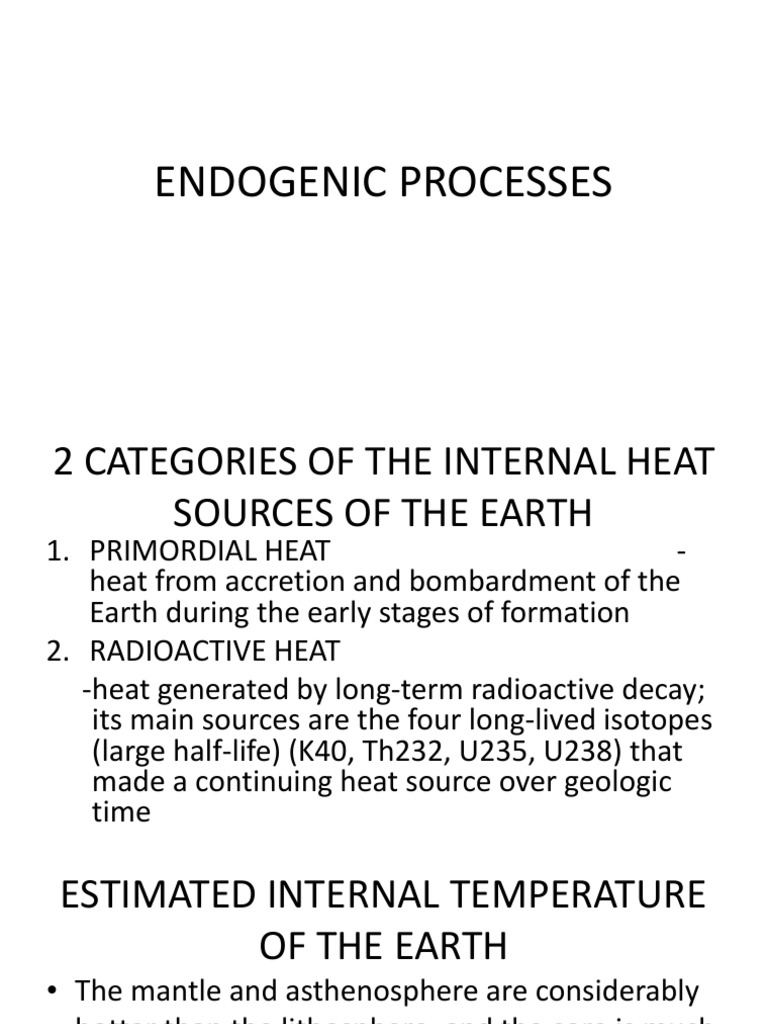 Endogenic Processes | PDF | Magma | Igneous Rock