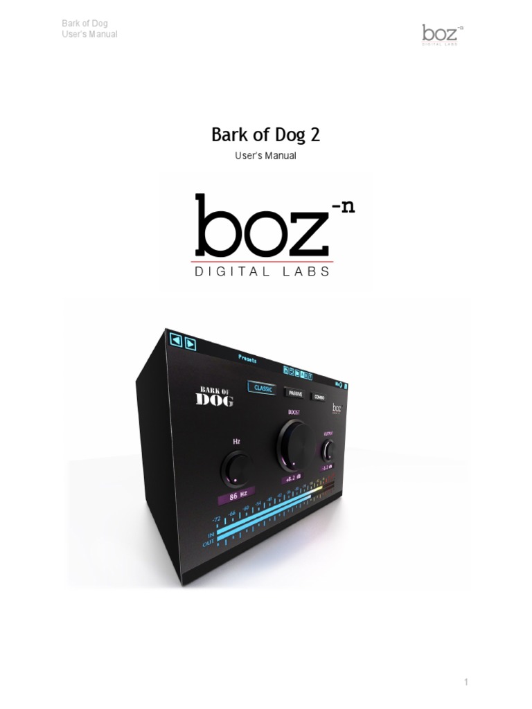 BarkOfDog2 Manual | PDF | Equalization (Audio) | Computing