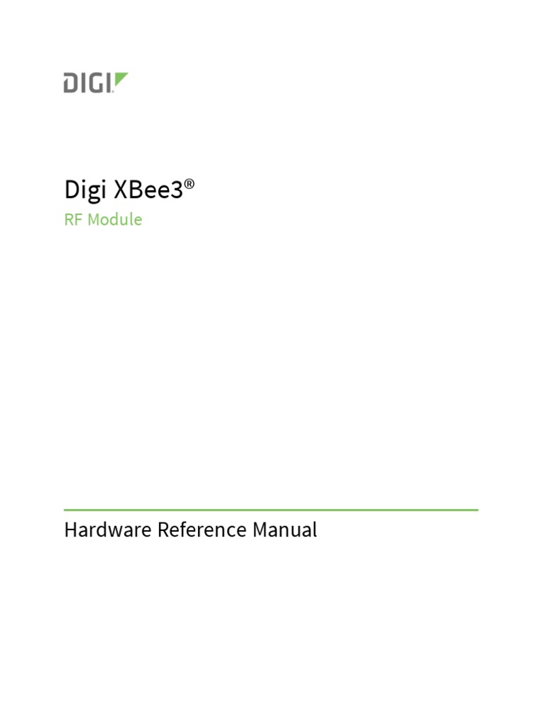 Digi Xbee3®: Hardware Reference Manual | PDF | Printed Circuit Board ...