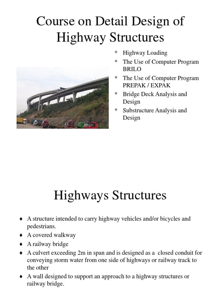 Course On Detail Design of Highway Structures | PDF | Civil Engineering ...
