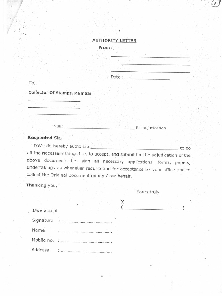 Authority Letter | PDF