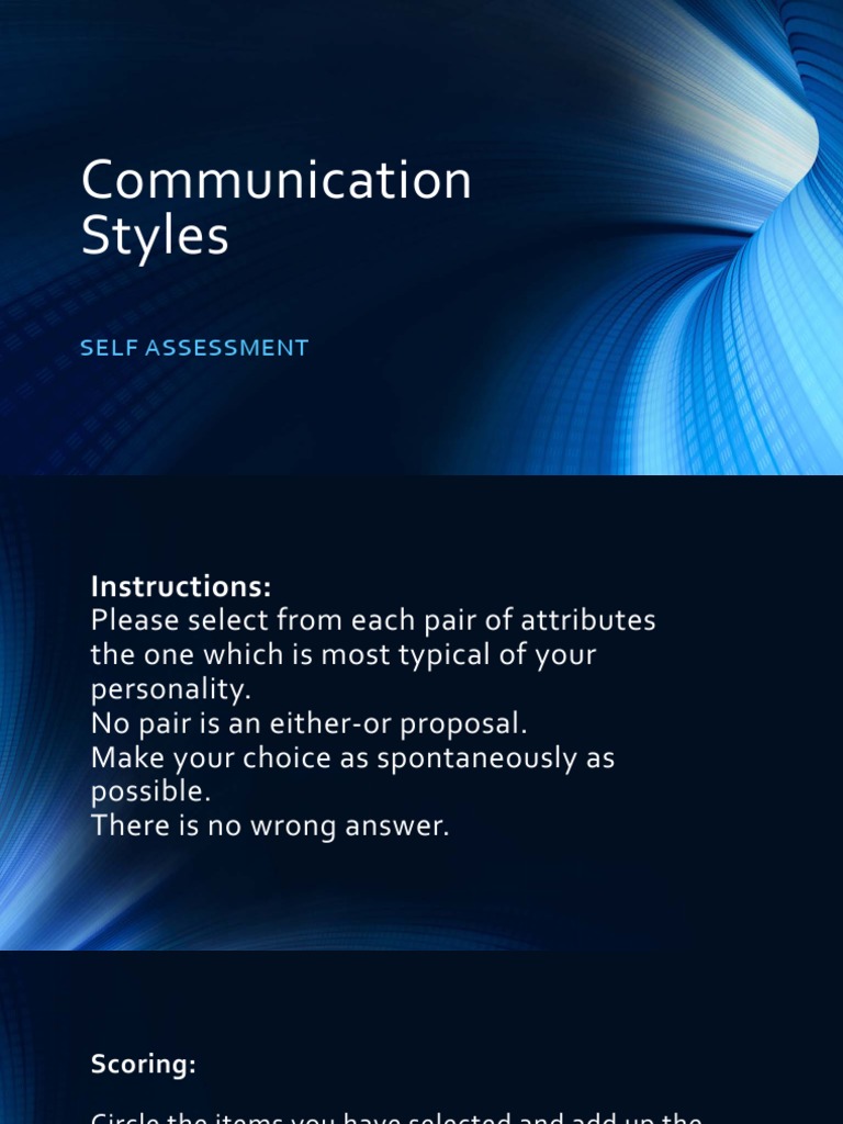 Communication Styles | PDF | Empathy | Action (Philosophy)