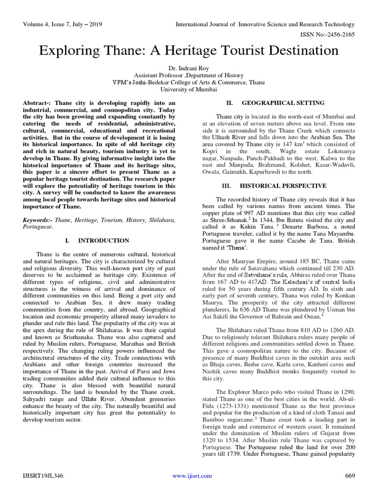 Thane: A Heritage Tourism Overview | PDF | Tourism