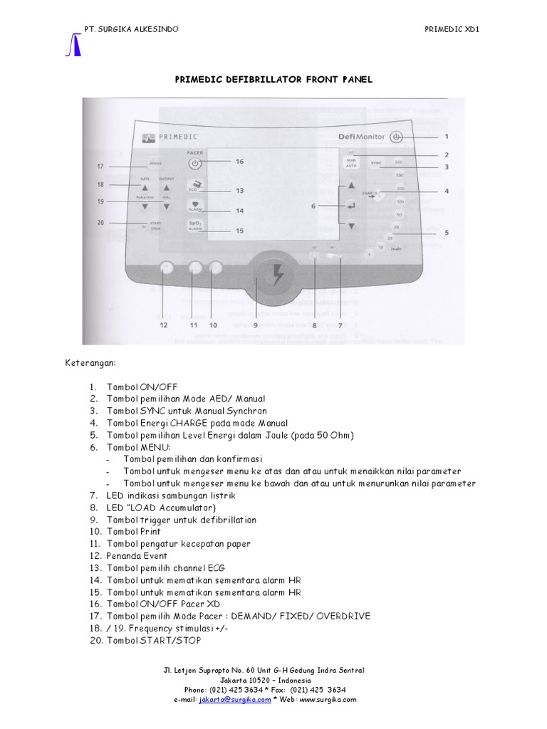 Panduan Penggunaan Defibrillator Primedic | PDF | Teknologi & Rekayasa