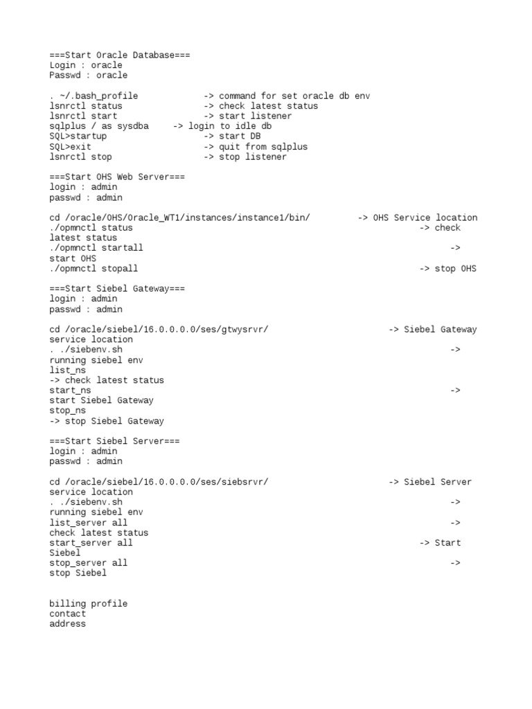 Step by Step Start Siebel | PDF