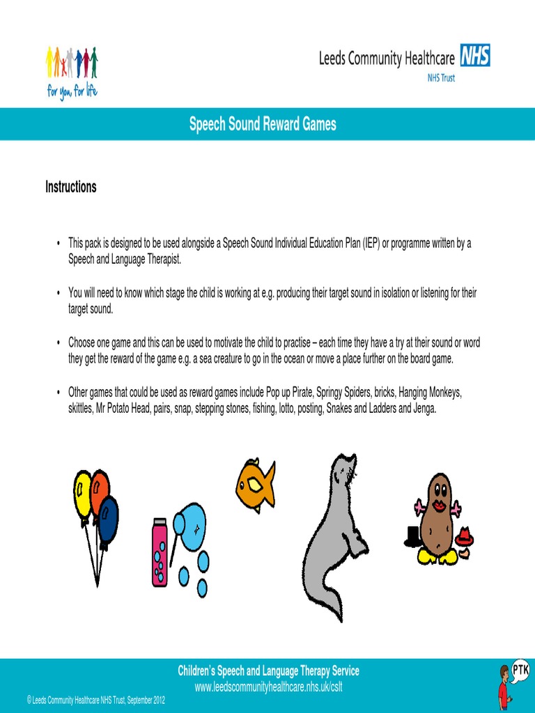 114 Speech Sound Reward Games | PDF | Semiotics | Human Communication