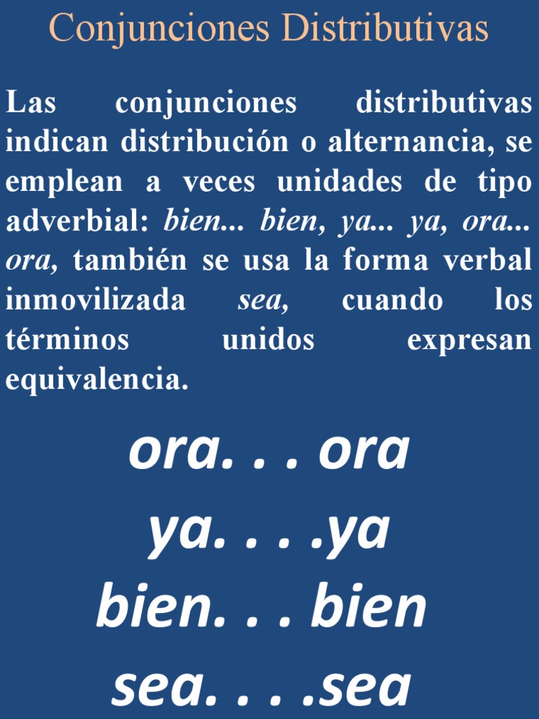 Conjunciones Distributivas | Descargar gratis PDF | Sintaxis | Semiótica
