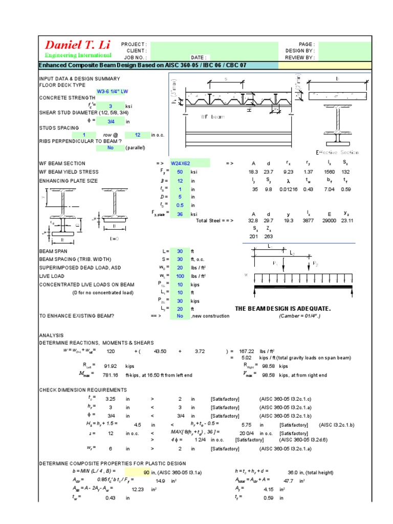 Enhanced Composite Beam | PDF | Beam (Structure) | Applied And Interdisciplinary Physics