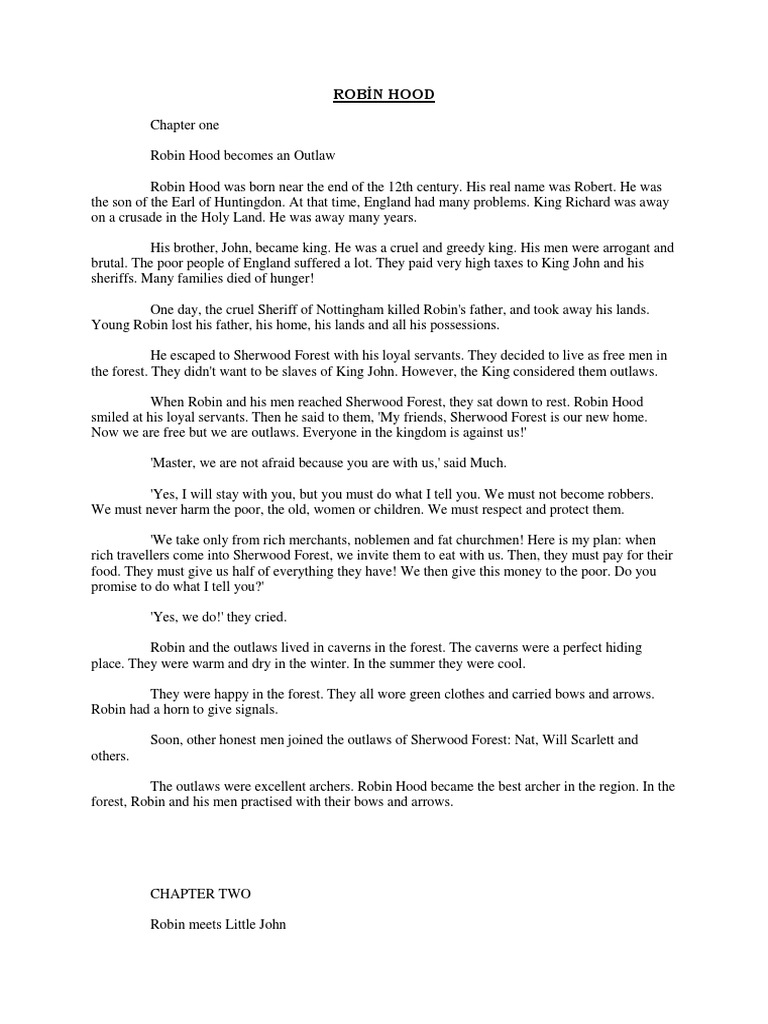 Robin Hood | PDF | Robin Hood