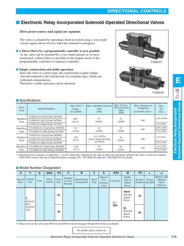 Electronic Relay Incorporated Solenoid Operated Directional Valves ...