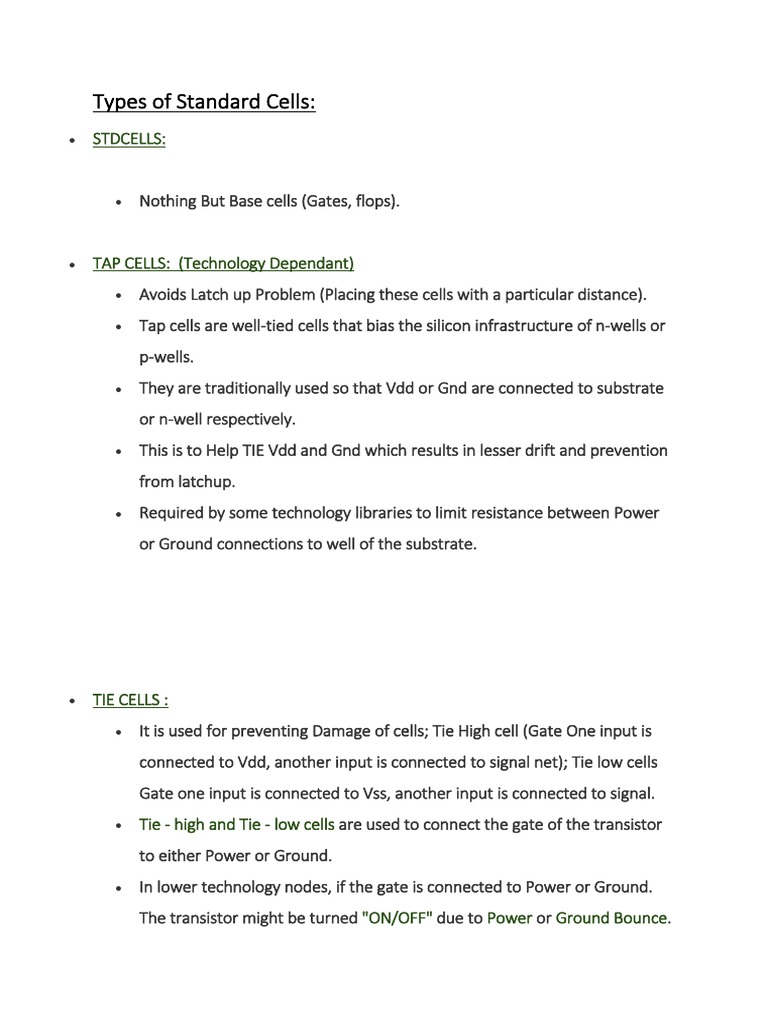 An Overview of Common Standard Cell Types Used in Digital Circuit ...