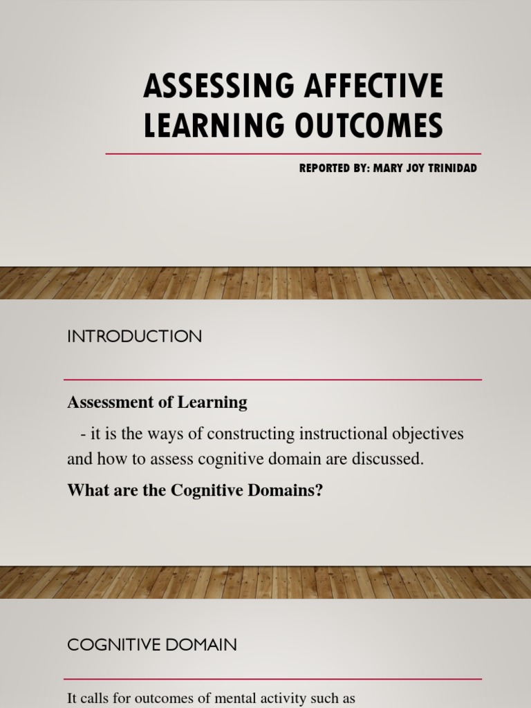 Assessing Affective Learning Outcomes | PDF | Affect (Psychology ...