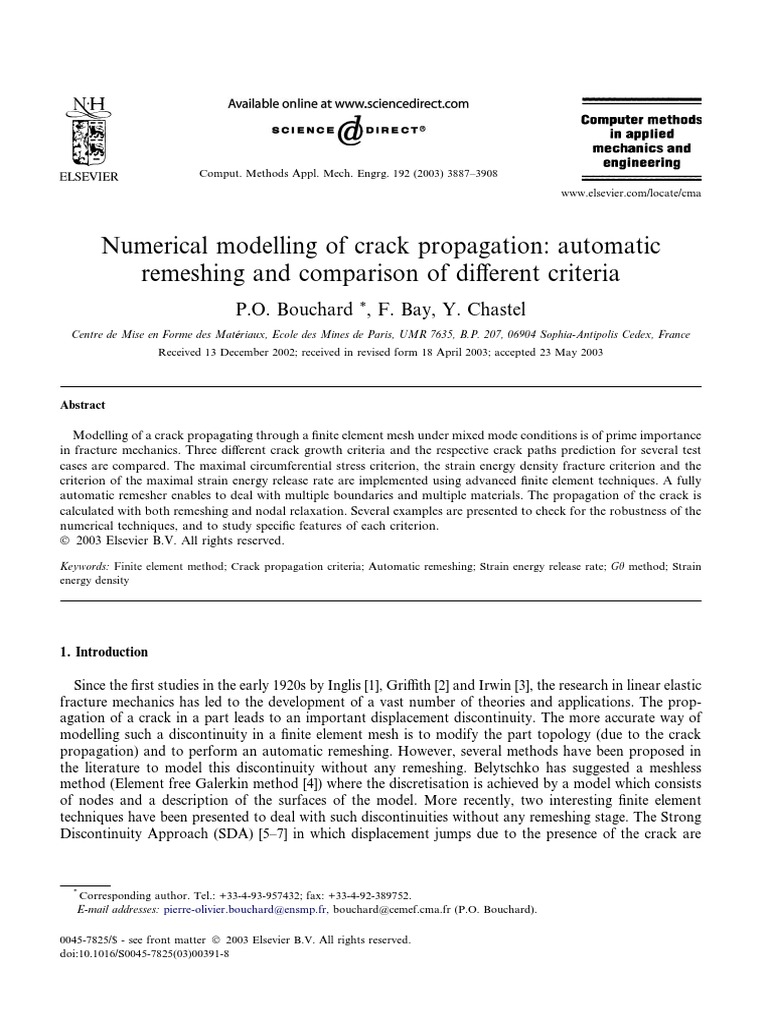 Bouchard 2003 | Download Free PDF | Fracture Mechanics | Fracture