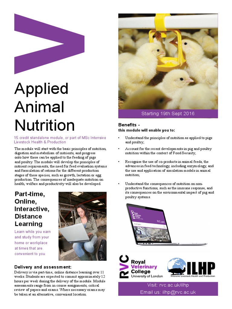 Applied Animal Nutrition Module Overview | PDF | Nutrition | Diet ...