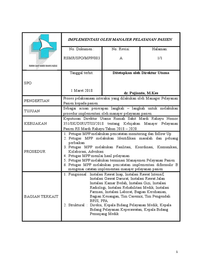 SPO Implementasi MPP | PDF